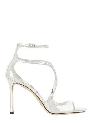 JIMMY CHOO Azia 95 Sandals In Silver - Multicolor