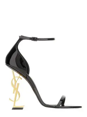 Saint Laurent Ankle Strap Sandals With Cassandre Heel - Multicolor