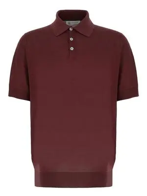 Brunello Cucinelli Ribbed Knit Polo Shirt - Multicolor