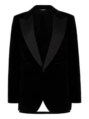 Dolce & Gabbana DOLCE & GABBANA Velvet Blazer Multicolor
