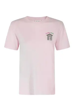 MC2 SAINT BARTH Rhinestone Embellished Crew Neck T-shirt - Pink