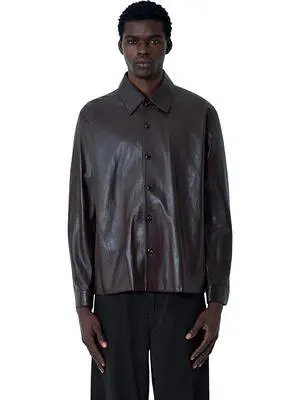 Our Legacy Leather Shirt - Brown