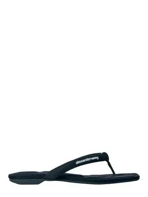 Alexander Wang Jenna Tubular Flat Thong Sandals - Black