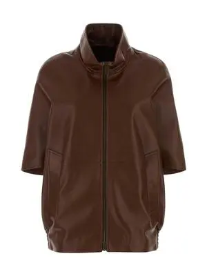 Balenciaga Leather Jacket - Brown