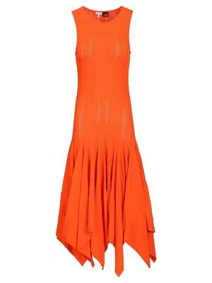Loewe Openwork Jacquard Tank Dress - Orange
