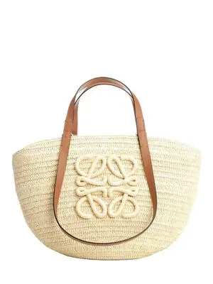 Loewe Medium Raffia Basket Bag - Cream