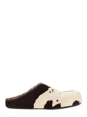 Marni Marni Printed Calf Hair Fussbett Slippers Multicolor