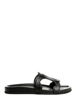 Celine Triomphe Slide - Black
