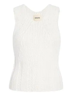 Khaite Cassie Hand-knit Sleeveless Top - Glaze