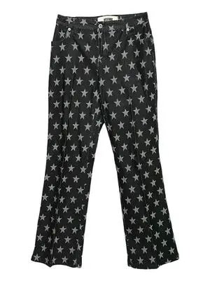 Moschino Star-print Flared Jeans - Black