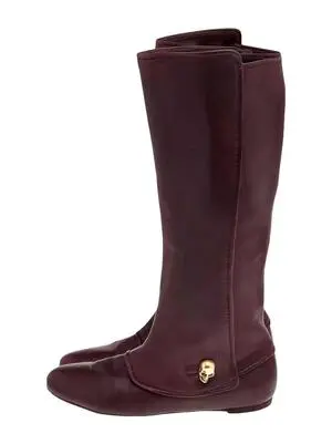 Alexander McQueen Skull Charm Boots - Red