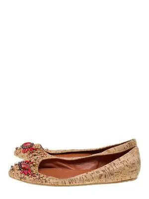 Oscar De La Renta Embellished Ballet Flats - Neutrals