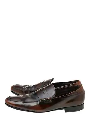 TOD'S Penny Leather Loafers - Brown