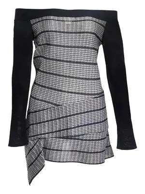 Roland Mouret Off-shoulder Knitted Blouse - Black