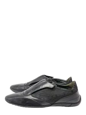 FERRAGAMO Gancini Canvas Slip-on Sneakers - Black