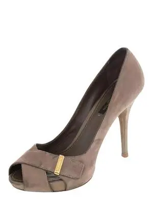 LOUIS VUITTON Louis Vuitton Peep-Toe Heeled Pumps