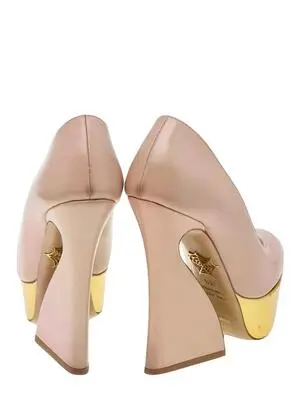 CHARLOTTE OLYMPIA Platform Curved-heel Pumps - Neutrals