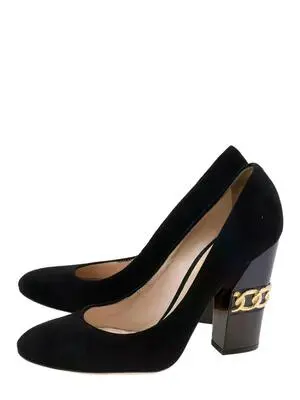 CASADEI Casadei Chain-Embellished Block-Heel Pumps