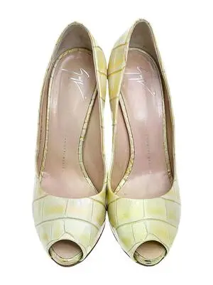 GIUSEPPE ZANOTTI Peep-toe Pumps - Yellow
