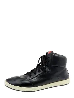 PRADA Prada High-Top Leather Sneakers