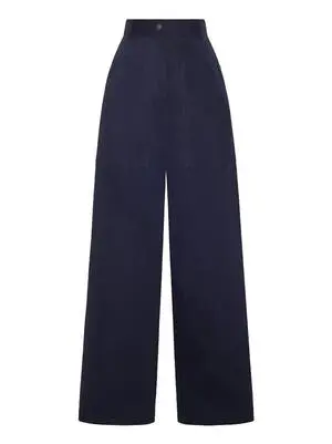 Adam Lippes Jasper Wide-leg Trousers - Blue
