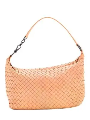 Bottega Veneta Intrecciato Nappa Small Zip Hobo Shoulder Bag - Neutrals
