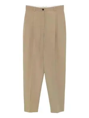 THE ROW Gianni Tailored Wool Trousers - Neutrals