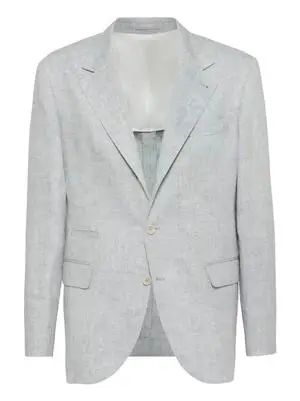 Brunello Cucinelli Notched-lapels Single-breasted Blazer - Grey