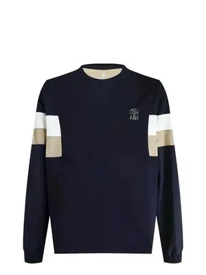 Brunello Cucinelli Long Sleeve Sweatshirt - Blue