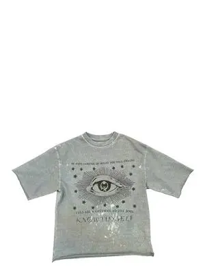 ASTRUM Graphic-print Distressed T-shirt - Grey