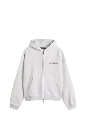 COLE BUXTON Sport Zipped Hoodie - Light Grey Marl