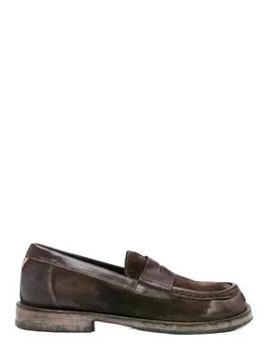 Moma Penny Suede Loafers - Brown