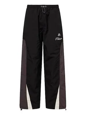 PELLADOR Embroidered-logo Panelled Shell Jogging Bottoms - Black