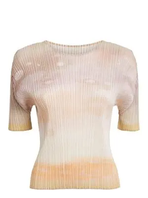 ISSEY MIYAKE Pleats Please Issey Miyake Sea Bubble Short Sleeve Top