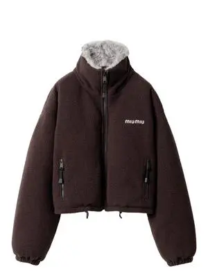 Miu Miu Miu Miu Fleece Down Jacket Black