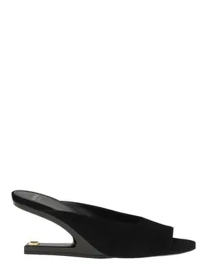 Balmain Open-toe Wedge Heeled Sandals - Black