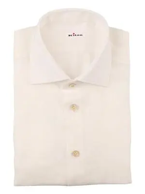 Kiton Turn-down Collar Shirt - Ivory