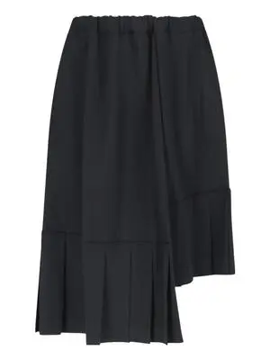 Comme Des Garçons Asymmetric Pleated Midi Skirt - No