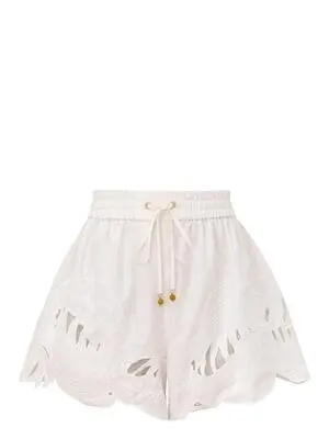 ZIMMERMANN Zimmermann Mahon Embroidered High-Rise Shorts