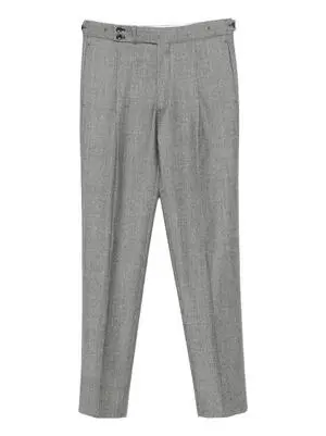 Tagliatore Houndstooth Pleated Trousers - Black And Beige
