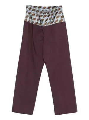 Dries Van Noten Elastic Waist Pants - Red
