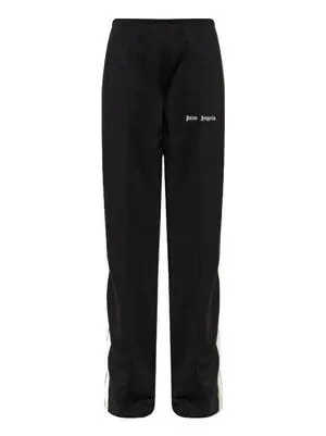 Palm Angels Palm Angels Wide Leg Sweatpants With Printed Logo Black