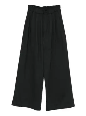 Dries Van Noten Elastic Waist Wide-leg Pants - Black