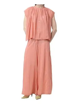 FORTE_FORTE Sheer Flared Trousers - Pink