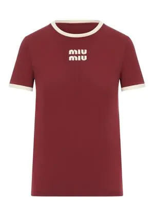 MIU MIU Miu Miu Cotton Jersey T-Shirt