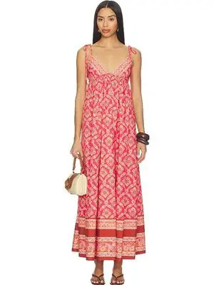 Free People Sorrento Stroll Printed Maxi Dress - Red