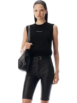 ALEXANDER WANG Alexander Wang Crystal Hotfix Logo Tank