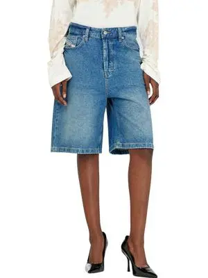 DIESEL® Relaxed Fit Organic Cotton Denim Shorts - Blue