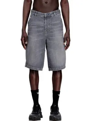 DIESEL® Relaxed Fit Denim Shorts - Grey
