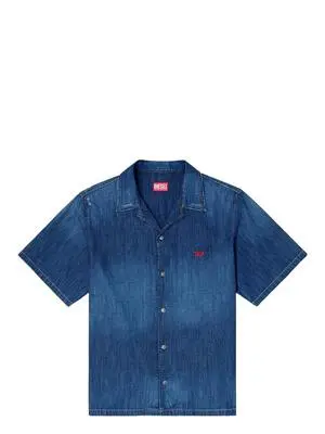 DIESEL® Denim Short-sleeve Shirt - Blue